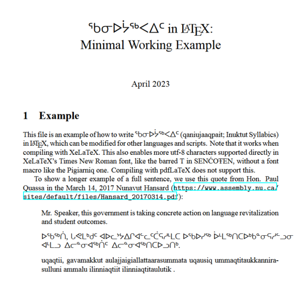 Typesetting Syllabics (and More) in LaTeX | Mother Tongues Blog